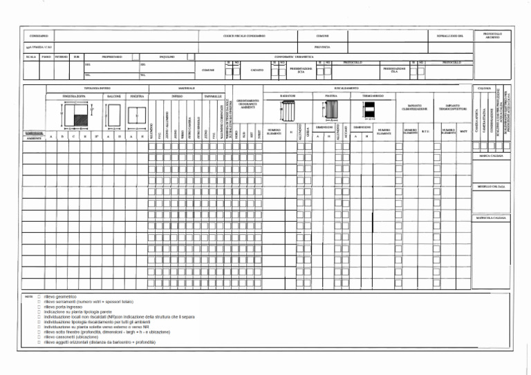 Tabella sopralluogo | PDF