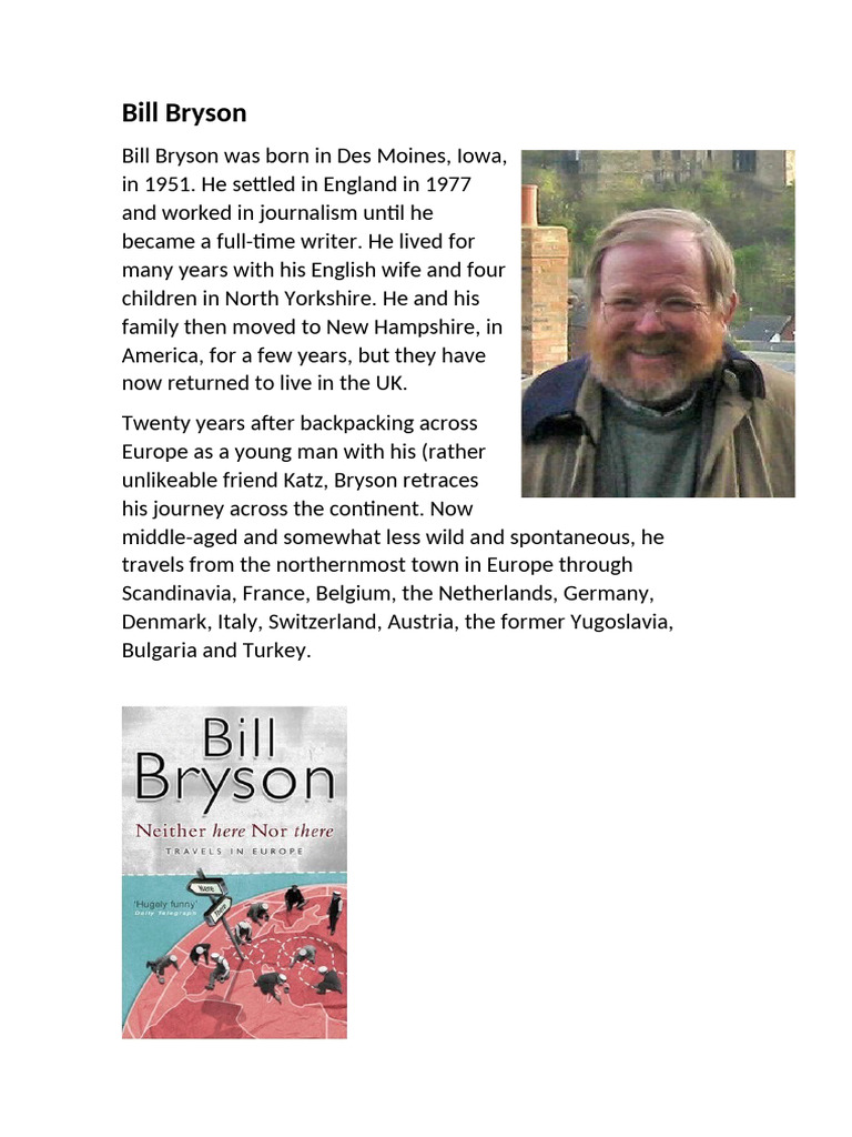 worksheet_1_Bill Bryson | PDF