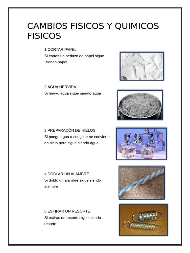 CAMBIOS QUIMICOS Y FISICOS FERNANDA | PDF