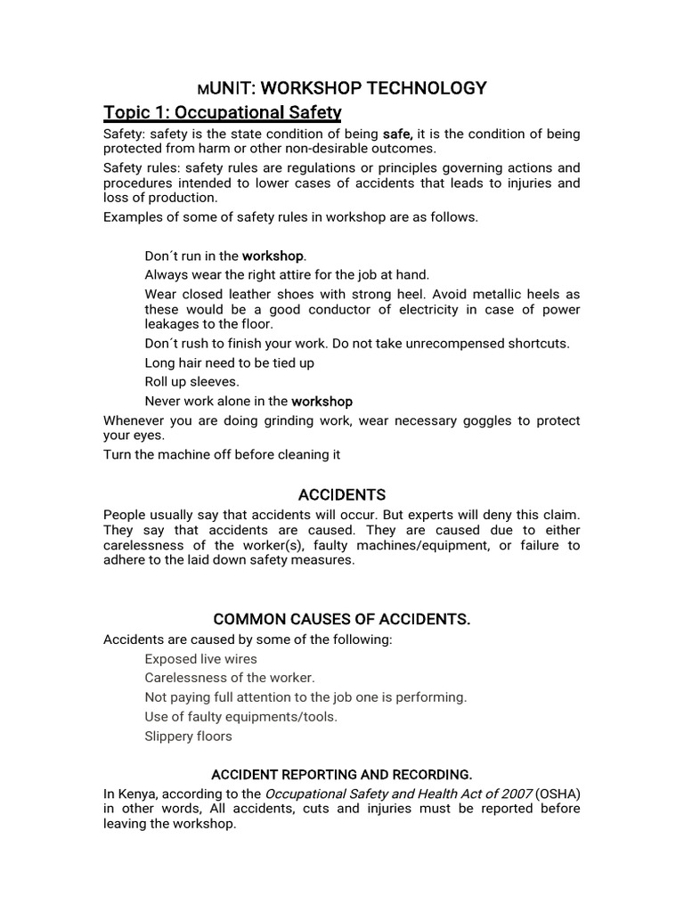 chapter 1 safety | PDF