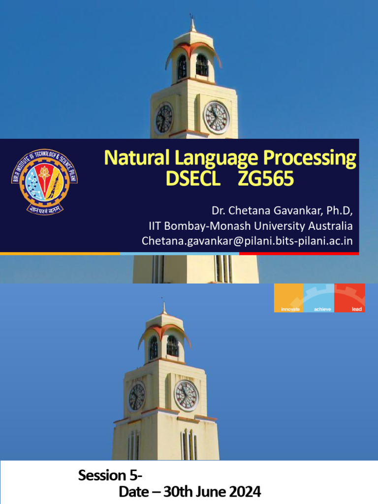 NLP Session 6 - POS HMM by DR Chetana Gavankar | PDF