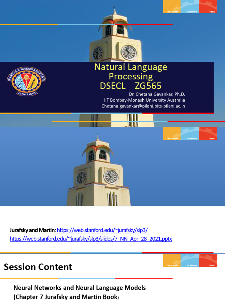 NLP Session 4_Neural networks and Neural language Models | PDF