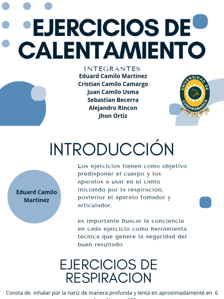 EJERCICIOS DE CALENTAMIENTO | PDF