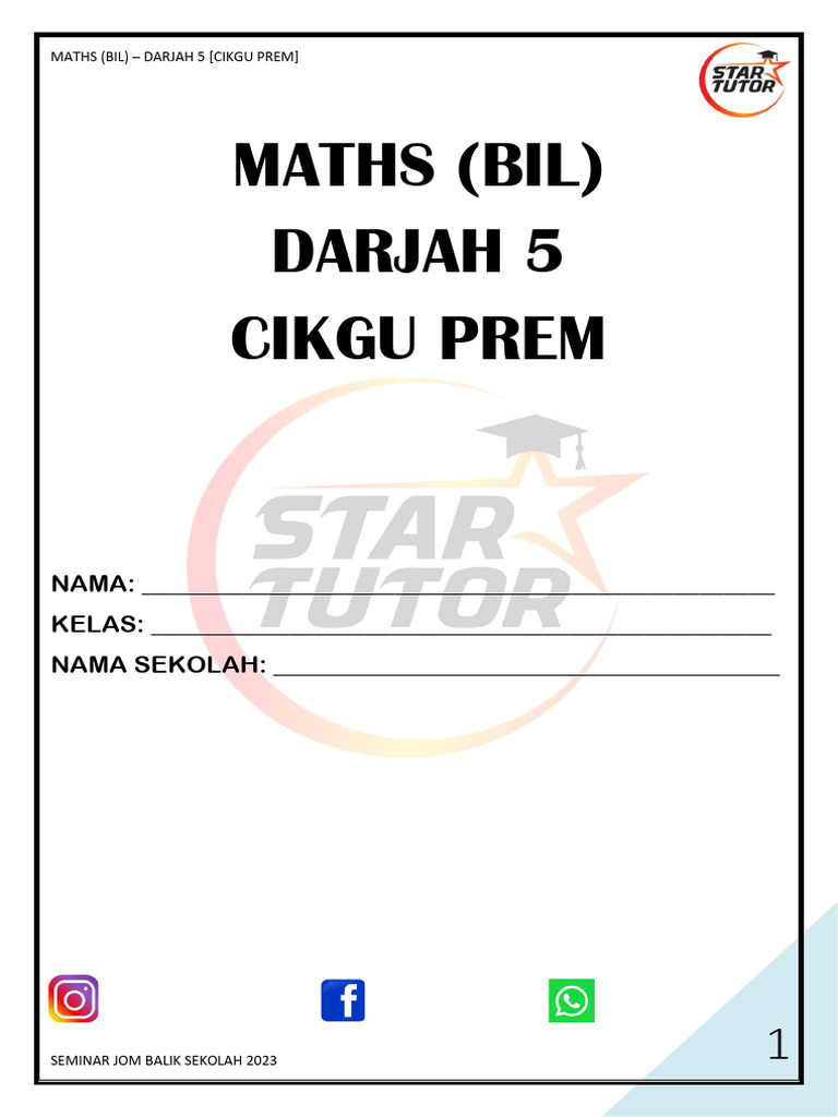 d5 Cikgu Prem - Maths (Bil) | PDF