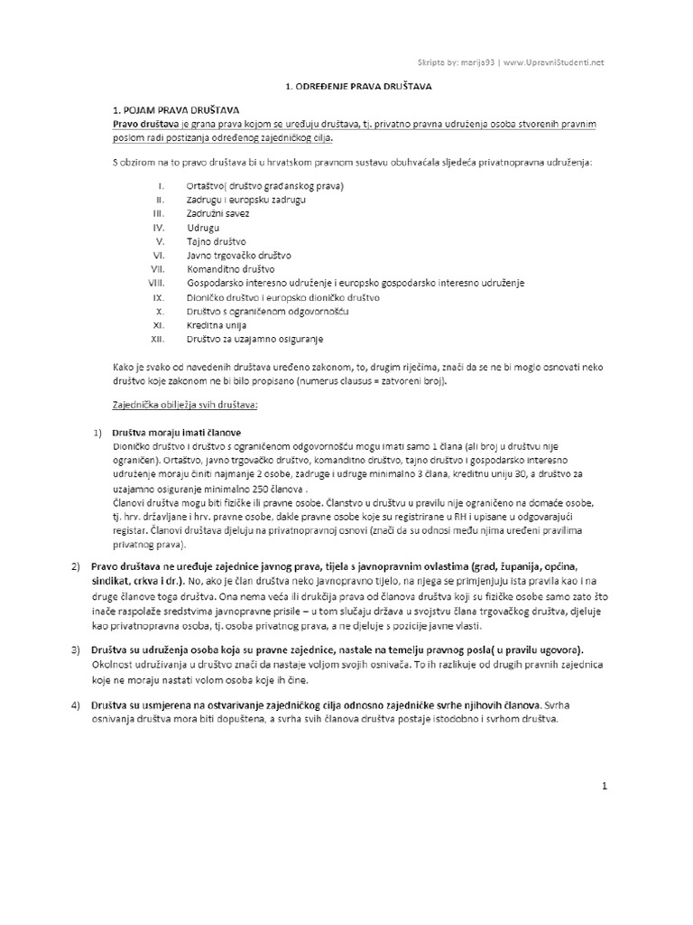 Skripta-Osnove Trgovačkog Prava | PDF