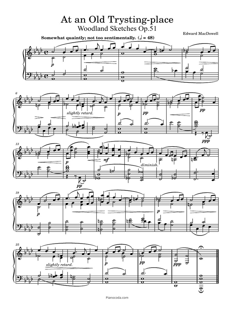 At An Old Trysting-Place Op. 51 No. 3 | PDF