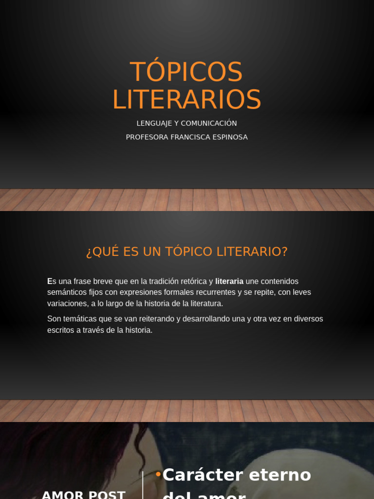 Ppt. Tópicos Literarios | PDF