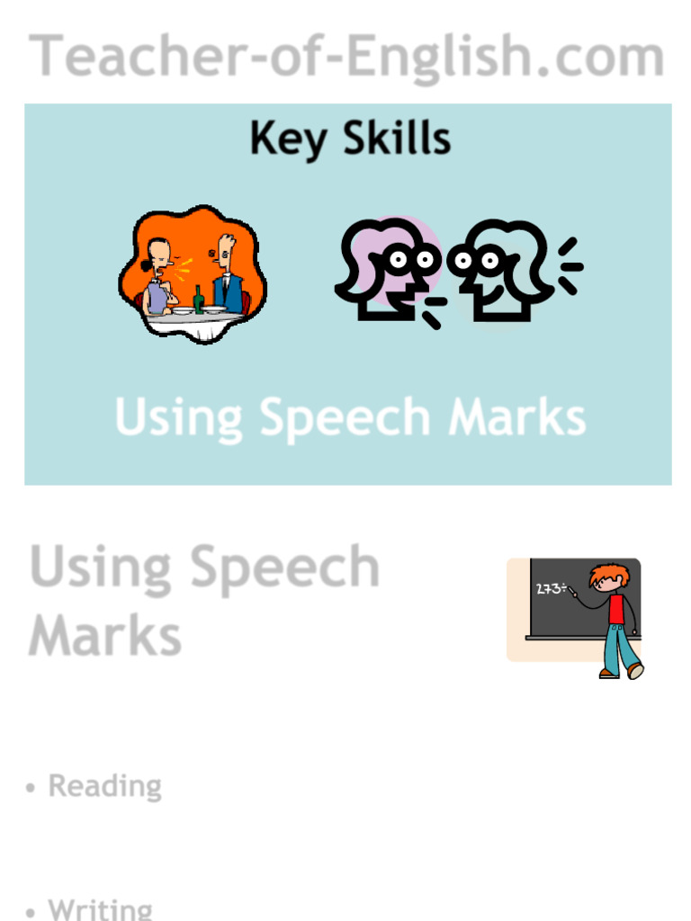 Key Skills Speech Marks | PDF