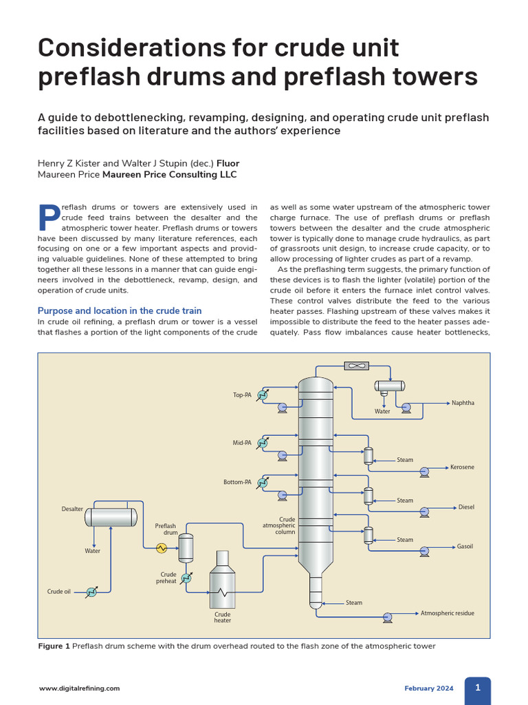 Considerations For Crude Unit prefGBPash Drums and prefGBPash Towers | PDF