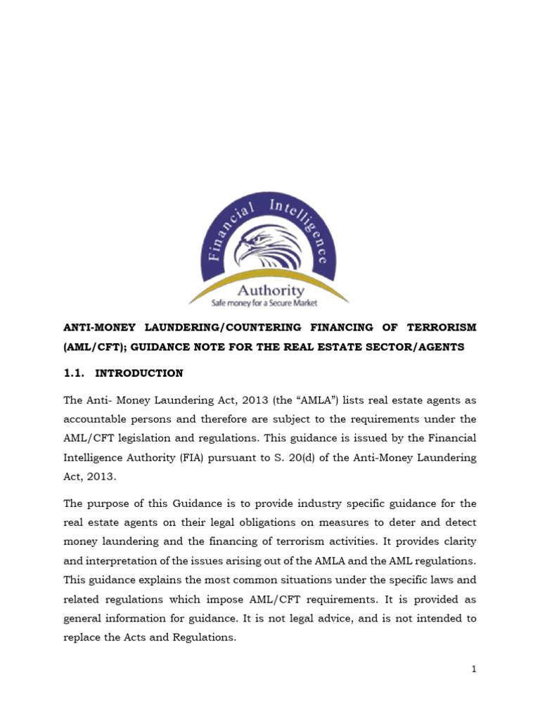 Guidance Notes For Real Estate Sector June 2020 | PDF | Terrorism ...