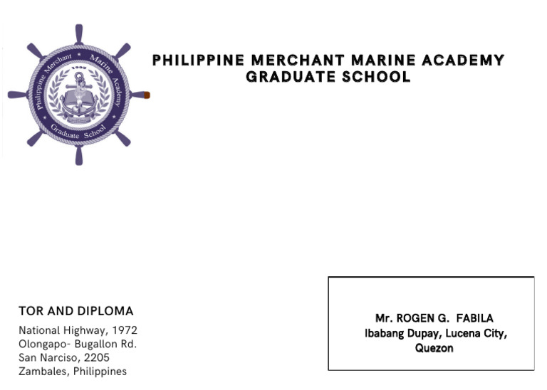 Philippine Merchant Marine Academy Graduate School - 20240916 - 085003 ...