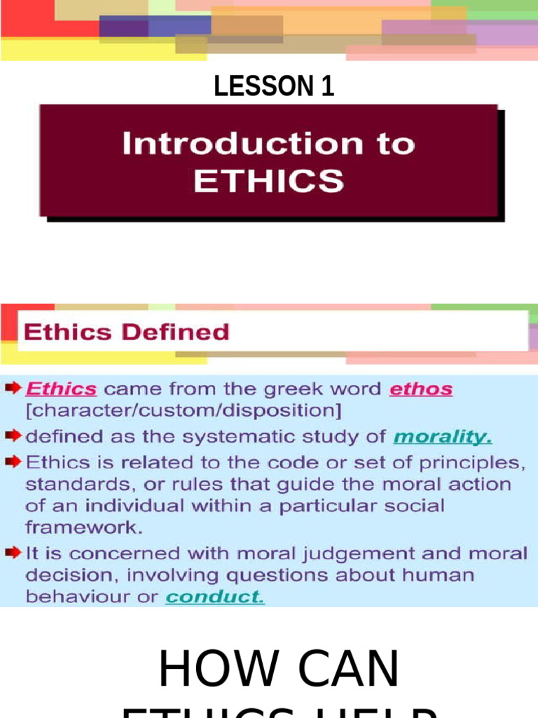l1 Ethics Sir Rr | PDF