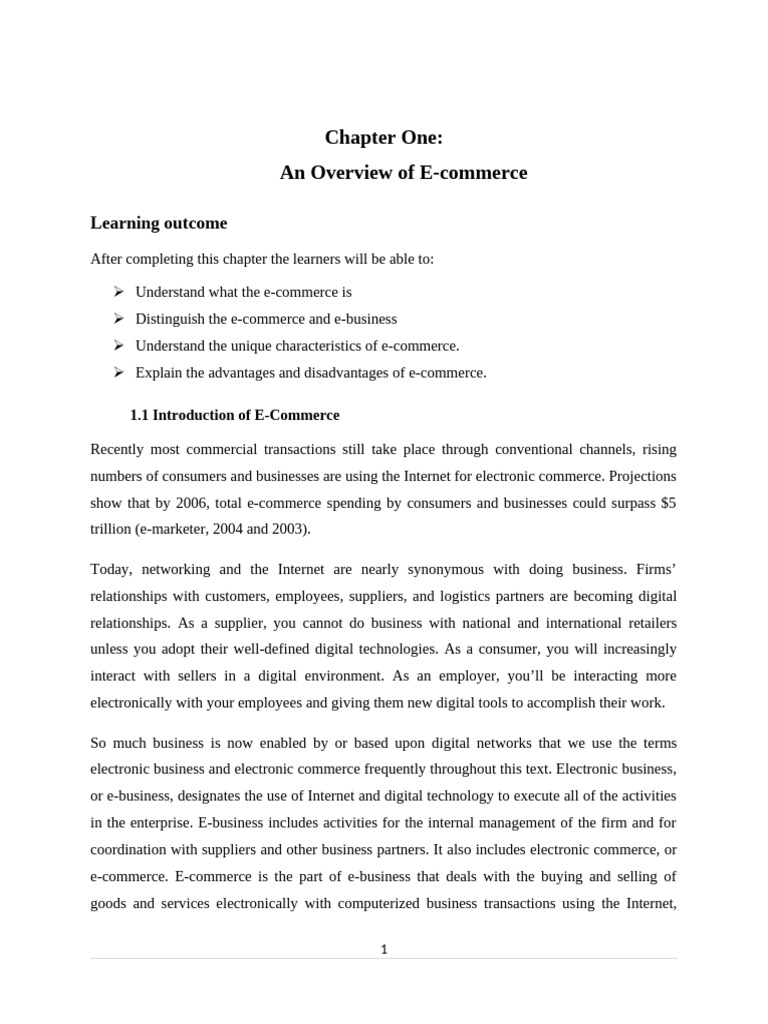 E-commerce-1 | PDF