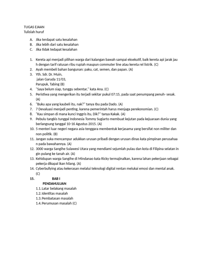 Tugas Ejaan | PDF