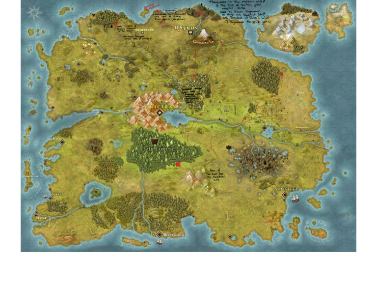 Ak'zadum Dungeons and Dragons Map | PDF
