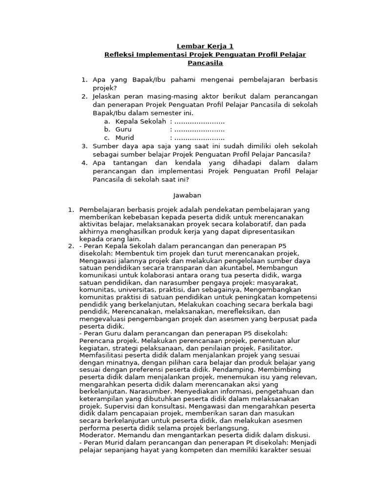 L.K 1 - Mulai Dari Diri | PDF