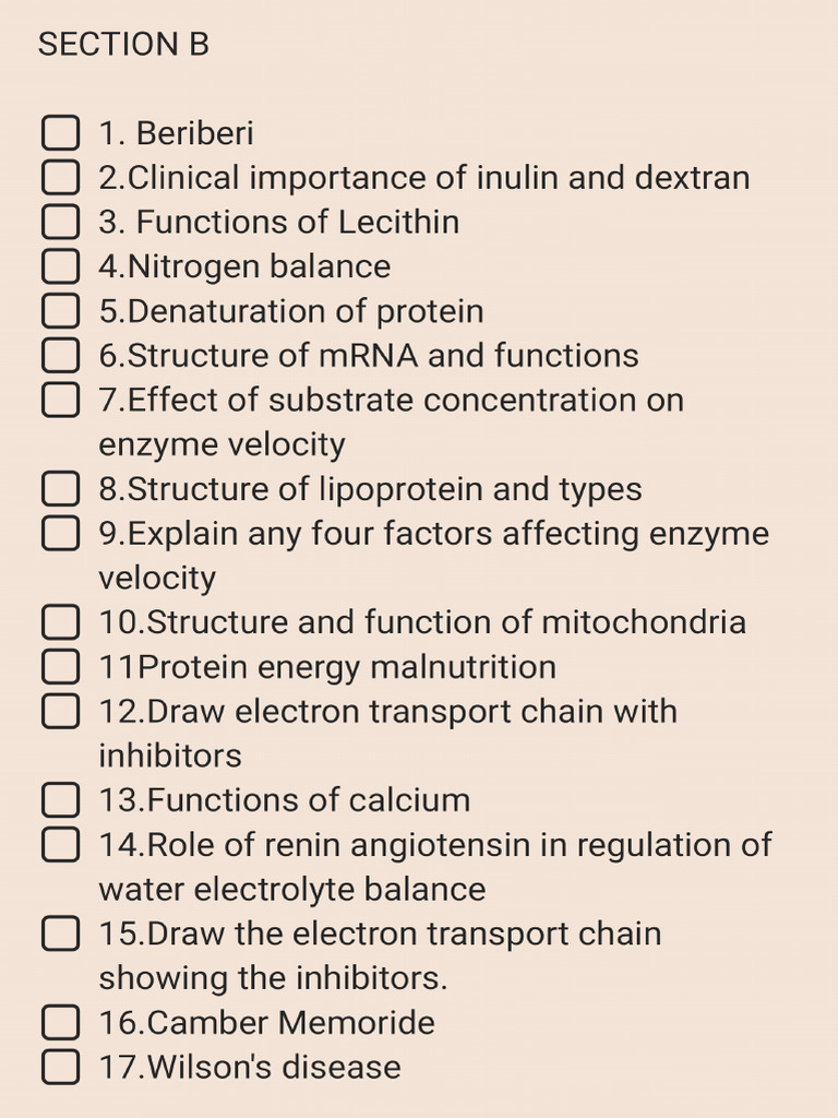 Biochem Imp Questions | PDF
