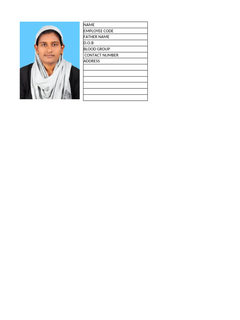 Id Card Format | PDF