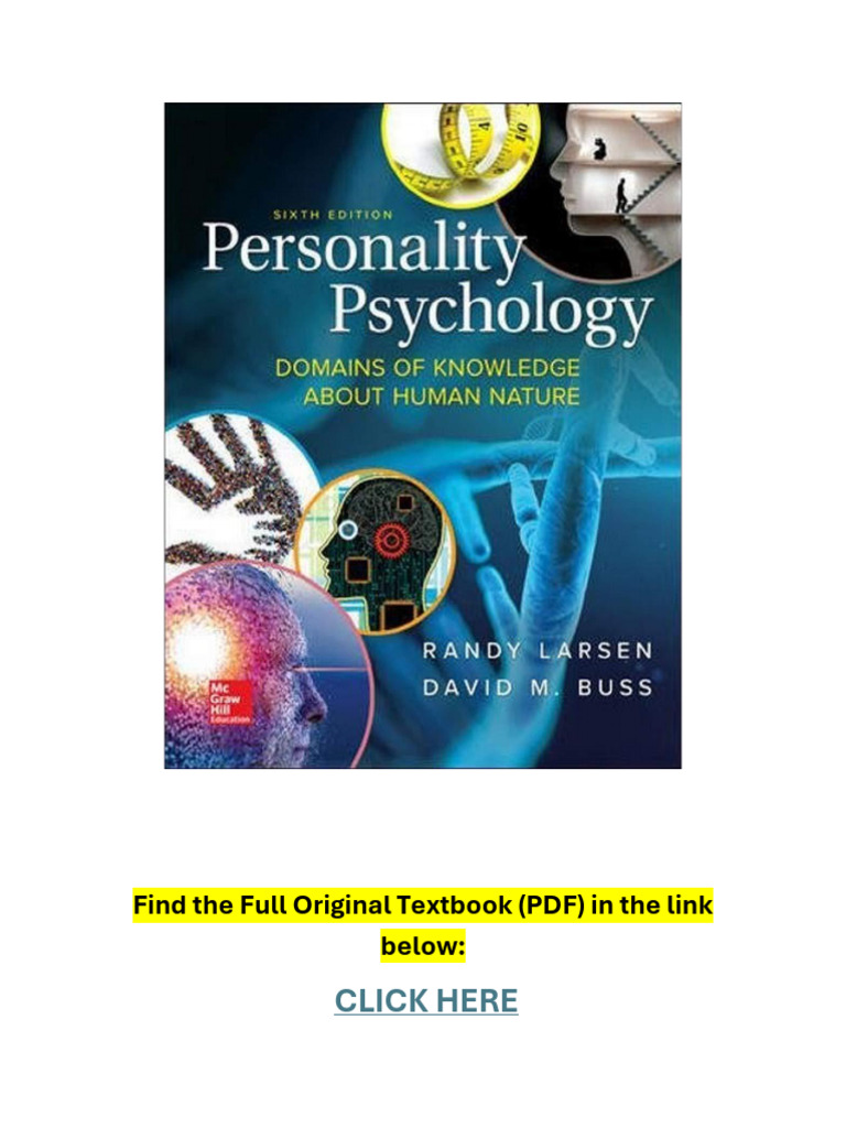 Personality Psychology Overview PDF | PDF | Psychoanalysis | Id