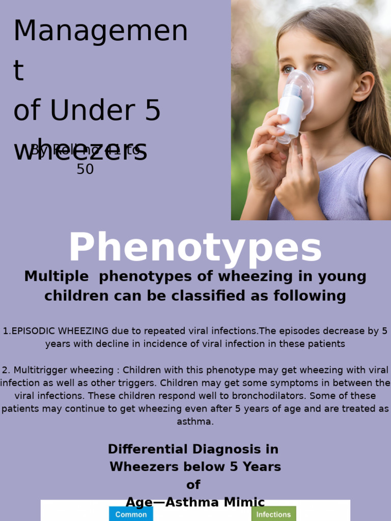 Management of Under 5 Wheezers - 20240915 - 225914 - 0000 | PDF