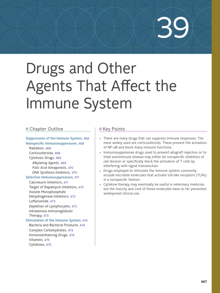 Ch39 - Drugs and Other Agents That Affect The Immune System | PDF