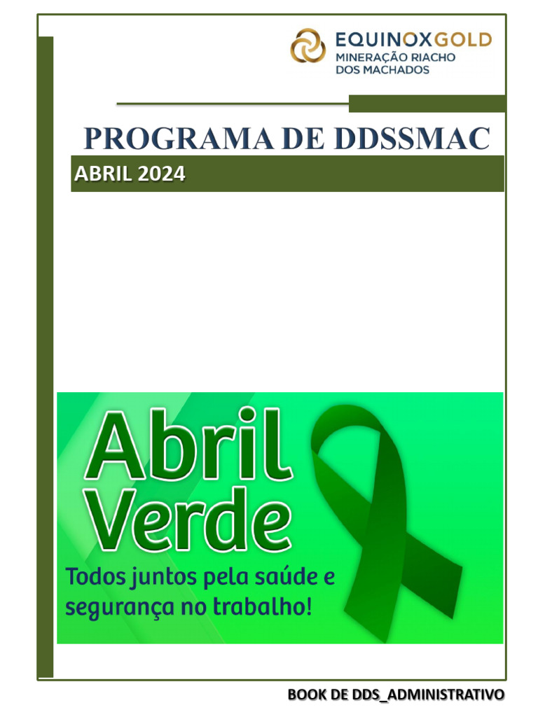 01 - Book de DDS Abril 2024 - Adm | PDF | Dor nas costas | Ciências e Matemática