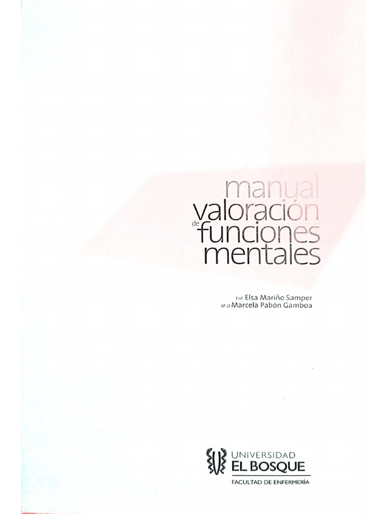 Manual Valoración de Funciones Mentales | PDF
