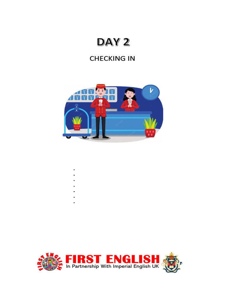 Webinar Day 2 - Checking in (E-Book) | PDF | Question | English Language