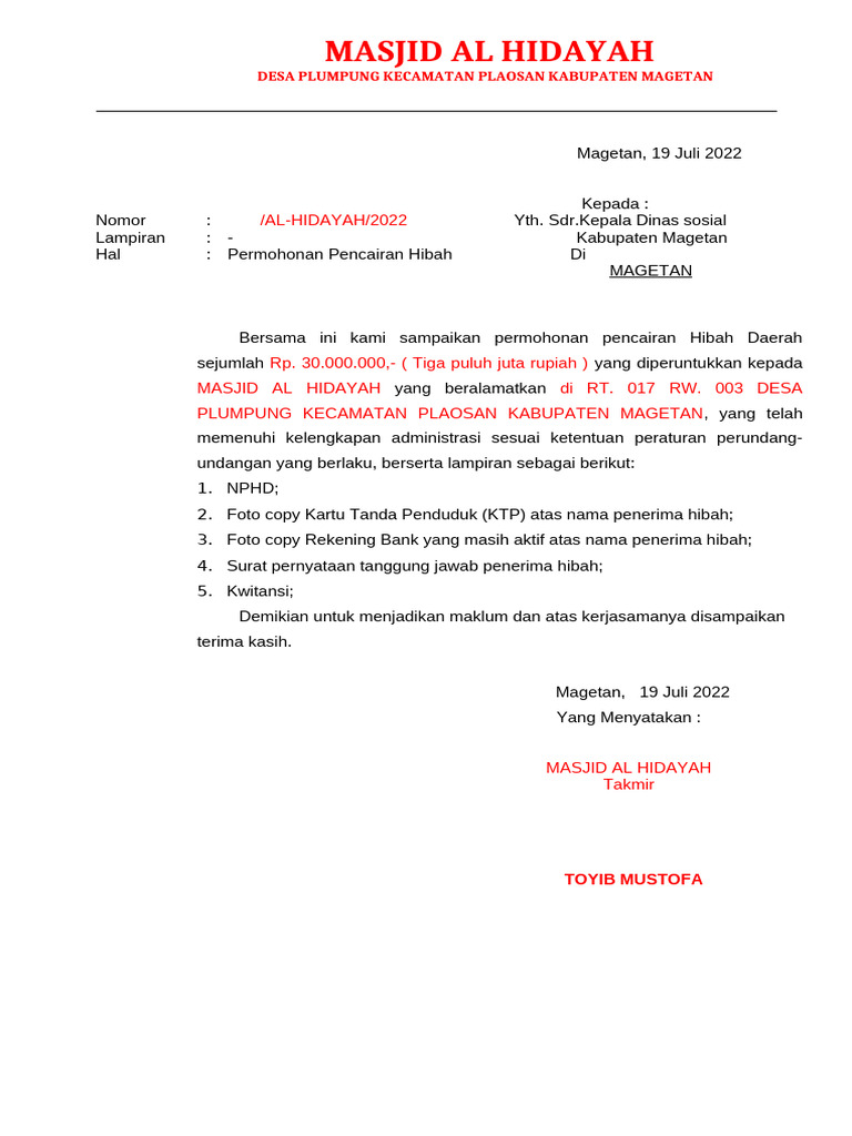 Contoh NPHD | PDF | Indonesia