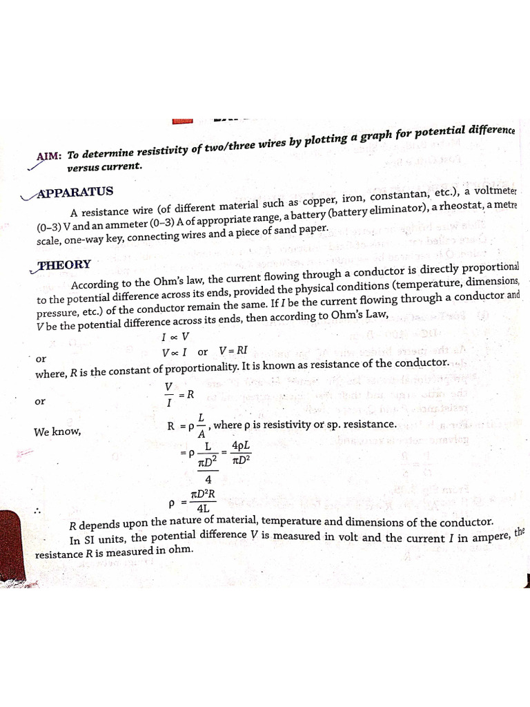 12 PHY EXPERIMENT 1 | PDF