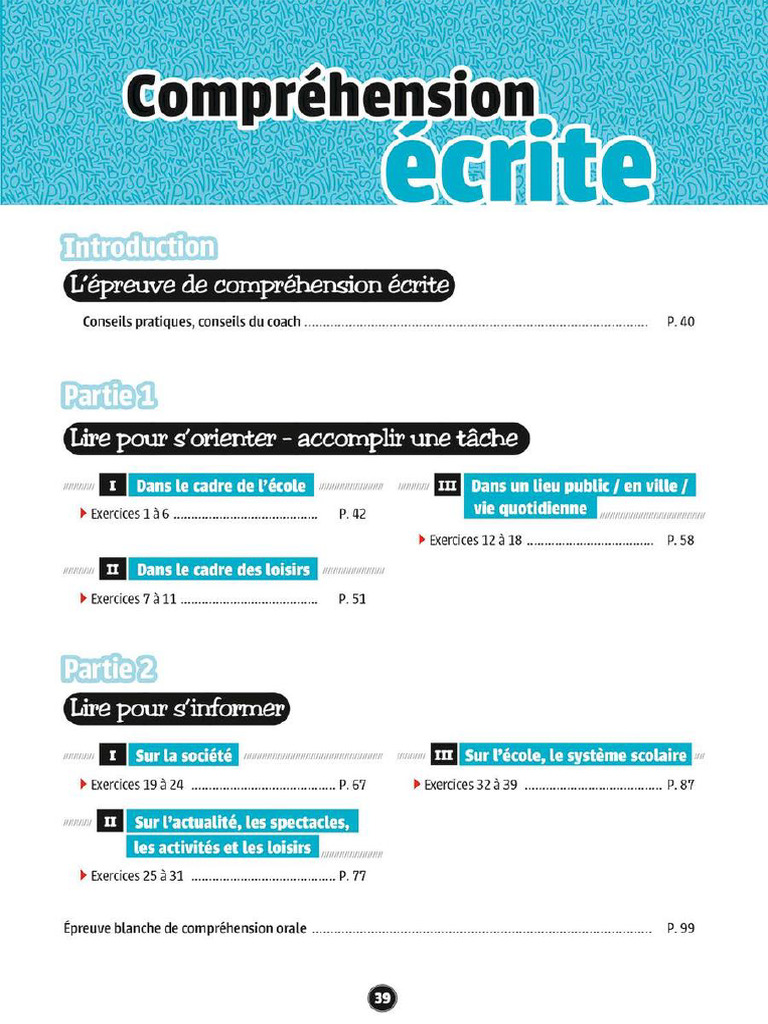 Comprehension Écrite | PDF