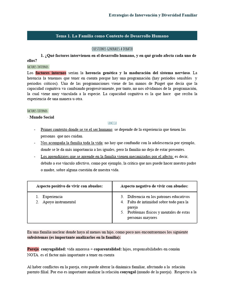 Tema 1 EIF | PDF | Teoría de apego | Relaciones personales, crianza y ...