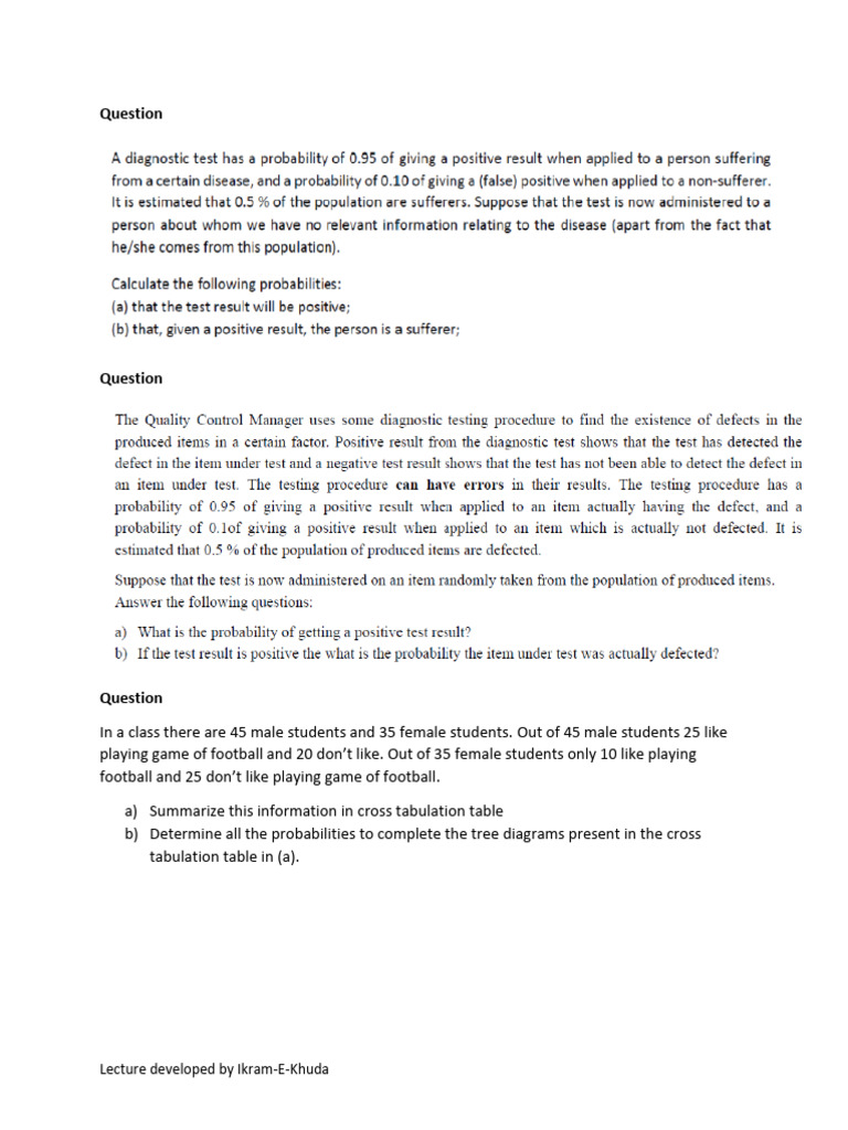 Lecture 6-Probability and Statstics | PDF