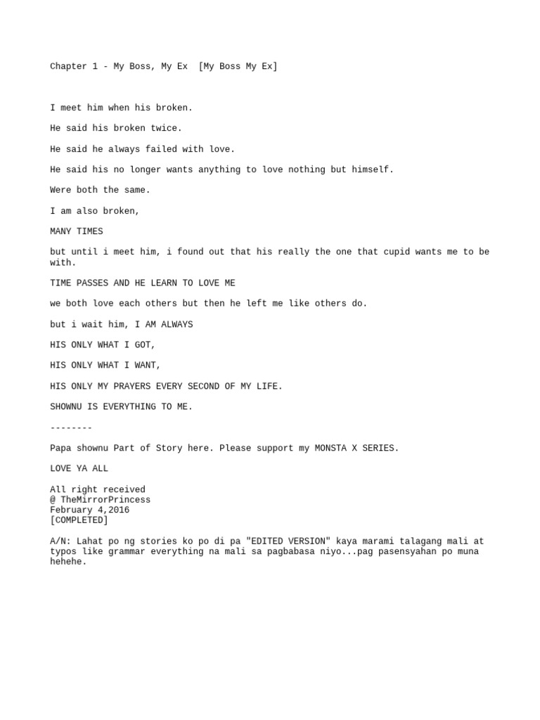 TheMirrorPrincess MS 5 My Boss My Ex | PDF