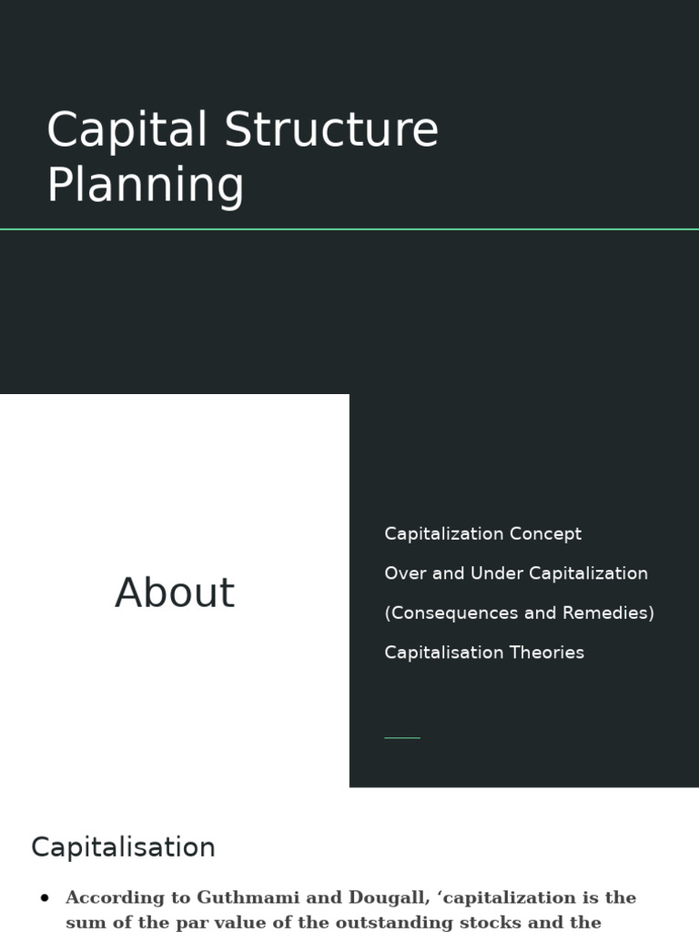 Capital Structure Planning | PDF