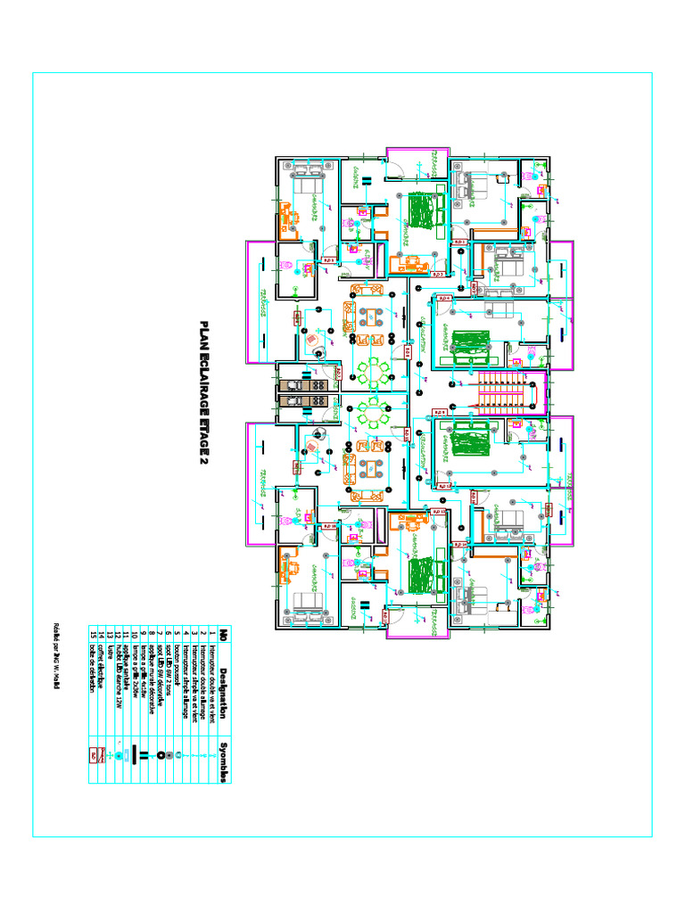 Plan Circuit Eclairage Etage 2 | PDF