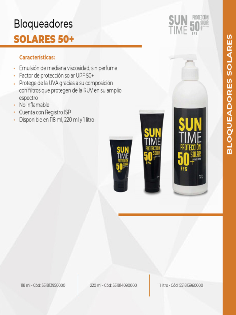 FC Bloqueador Solar Suntime | PDF