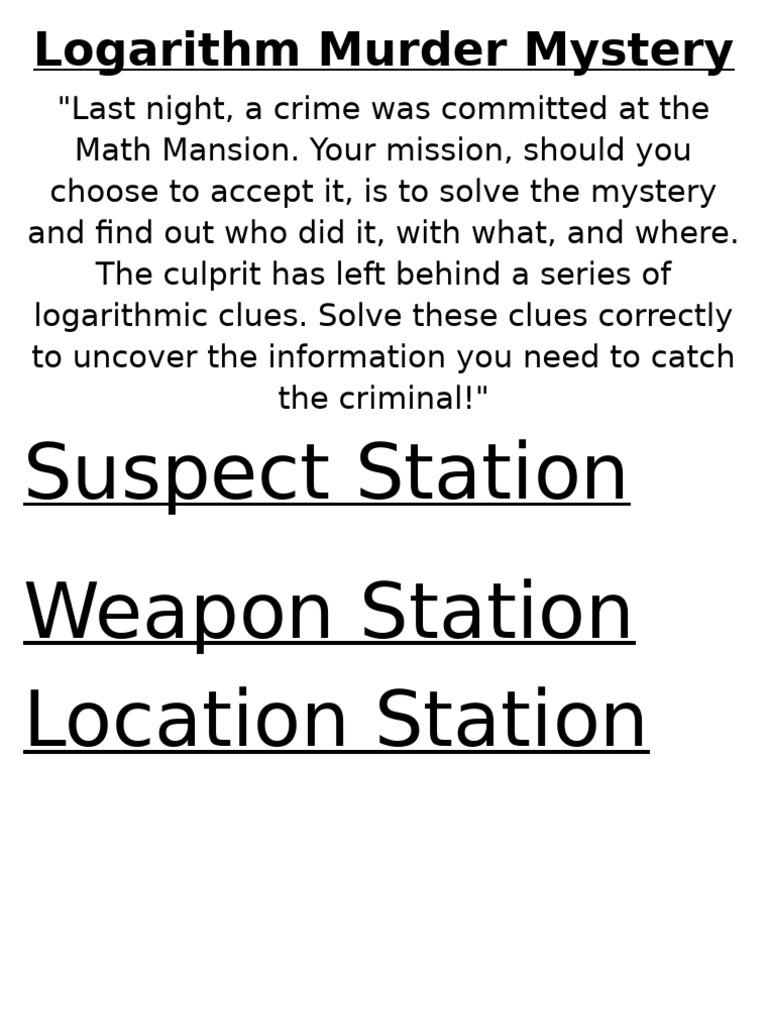 Murder Mystery | PDF