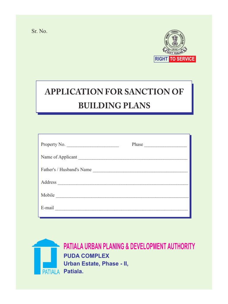 Application For Sanction of Building Plans | PDF