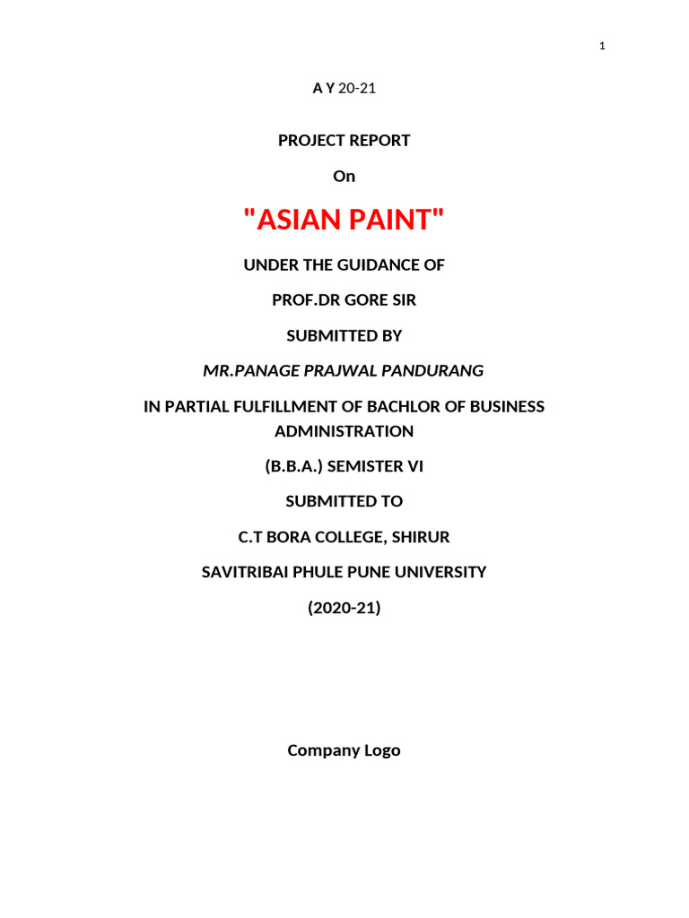 5th Sem Project For BBA | PDF | Demand | Business