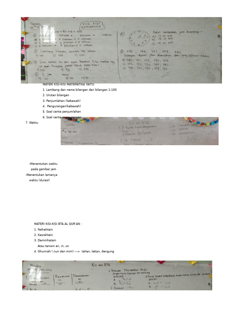 MATERI KISI2 MID Semester Kls II | PDF