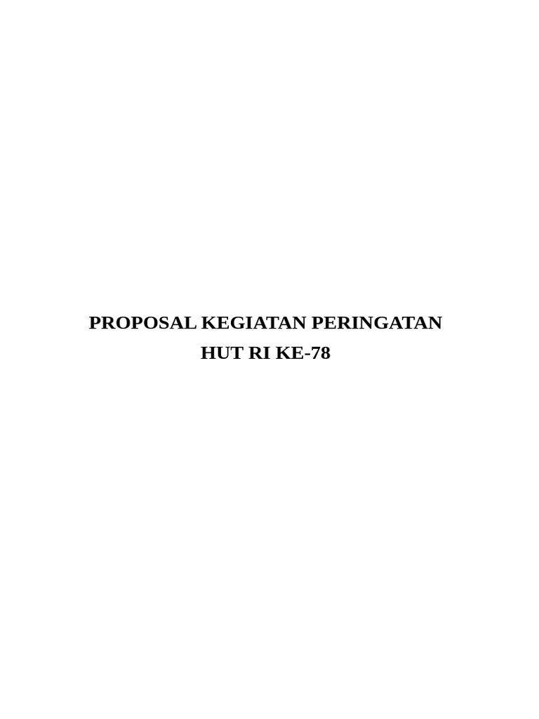 Proposal Kegiatan Peringatan Hut Ri Ke | PDF