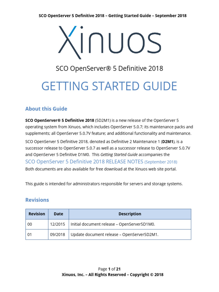 OpenServer5D2M1 GettingStartedGuide 201809 | PDF