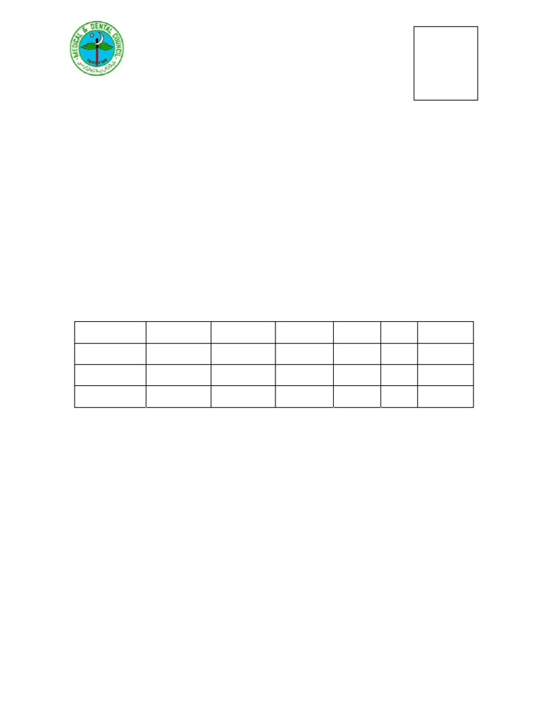 PMDC MBBS Noc Form 2013 2014 | PDF