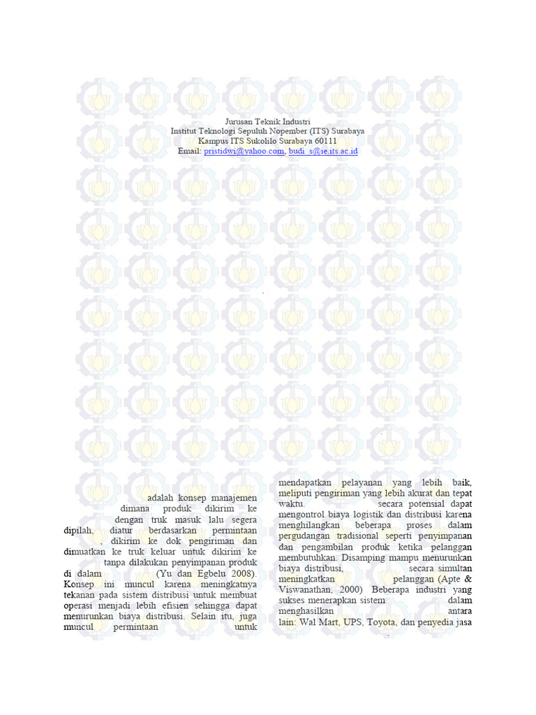 Penjadwalan Truk Pada Sistem Cross Docking Dengan Penyimpanan Sementara Dengan Algoritma Hybrid ...