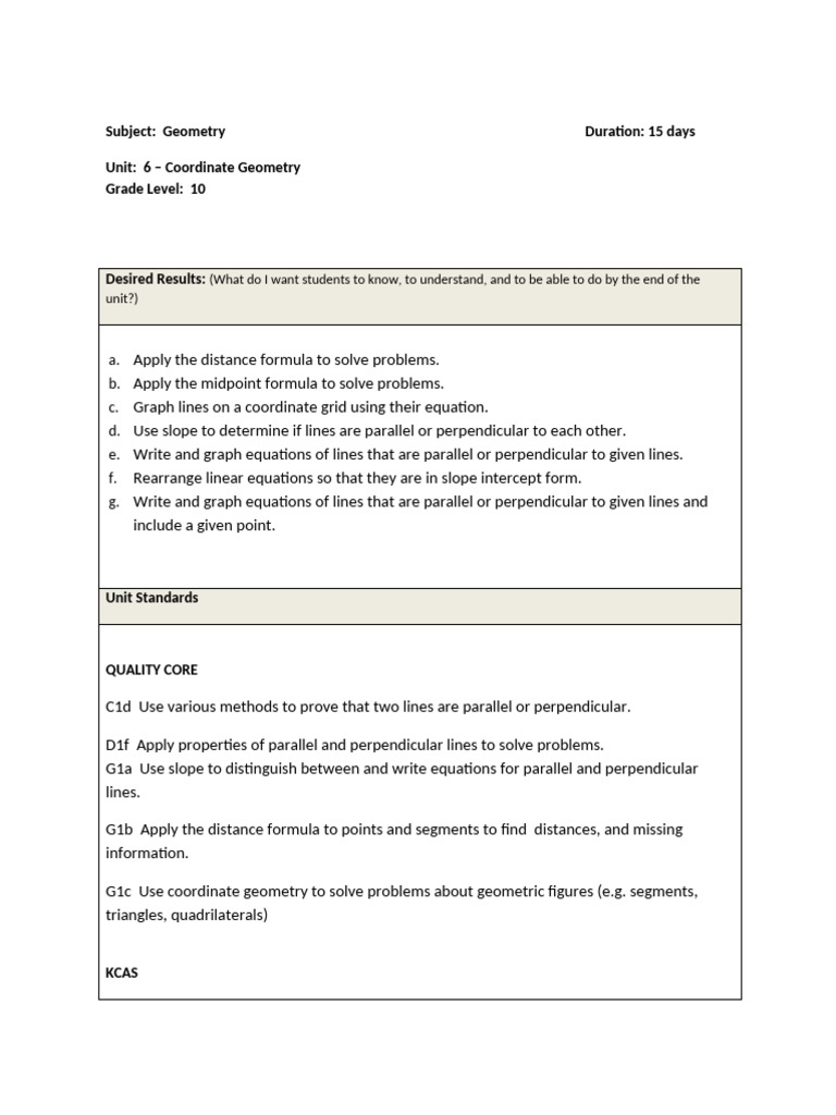 Math HS Geometry Unit6 | PDF