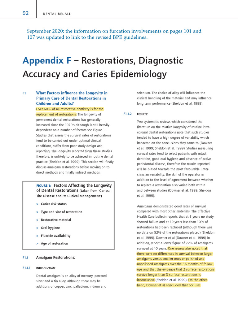 Dental Recall Intervals | PDF