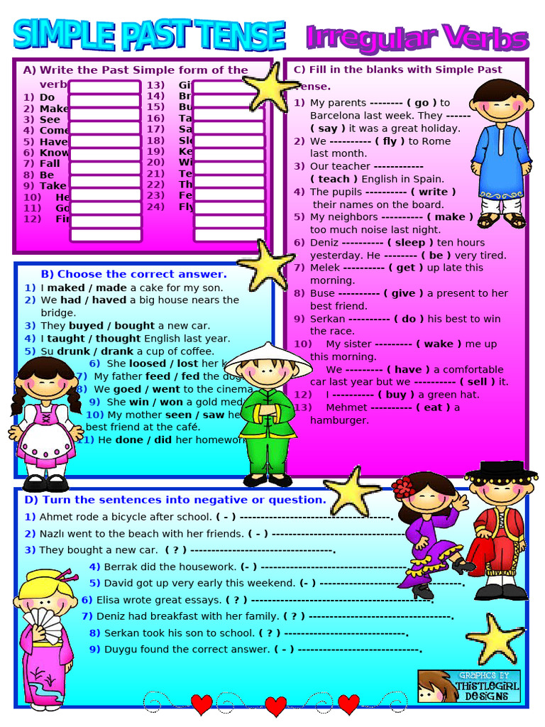 Past Simple Irregular Verbs 20939 Pdf