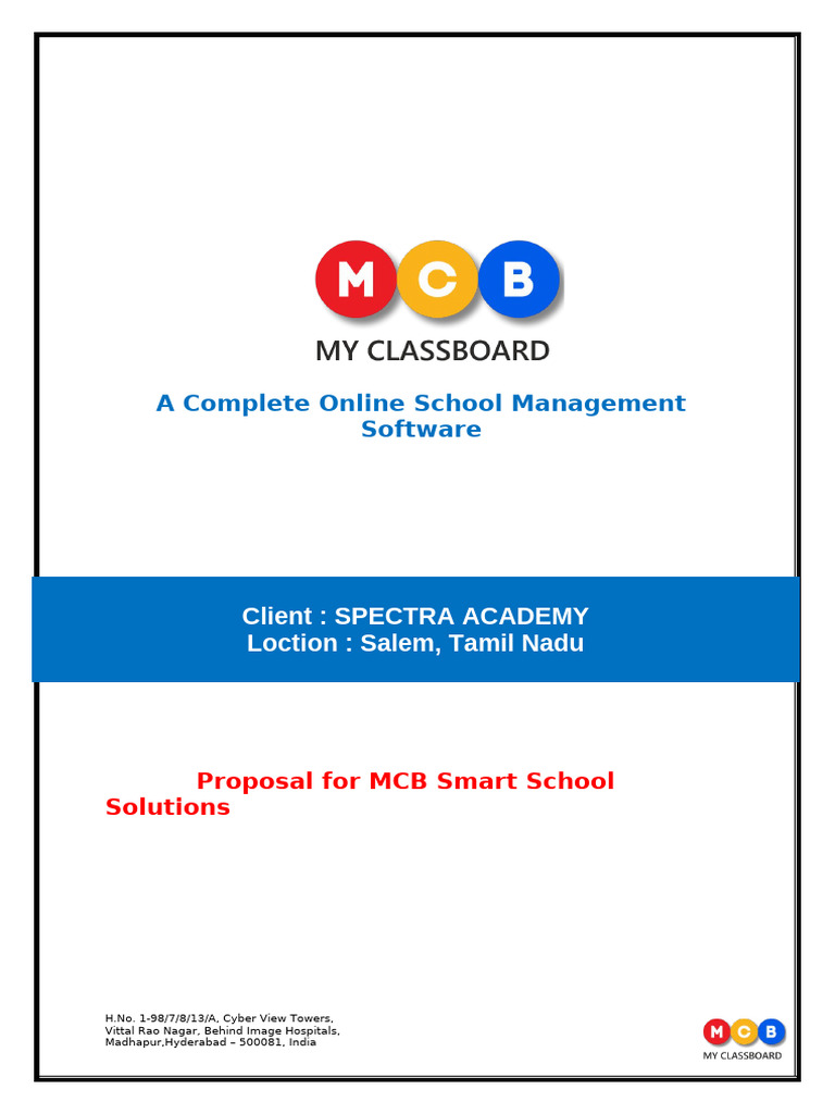 Standard Pack Pricing Proposal - SPECTRA ACADEMY | PDF