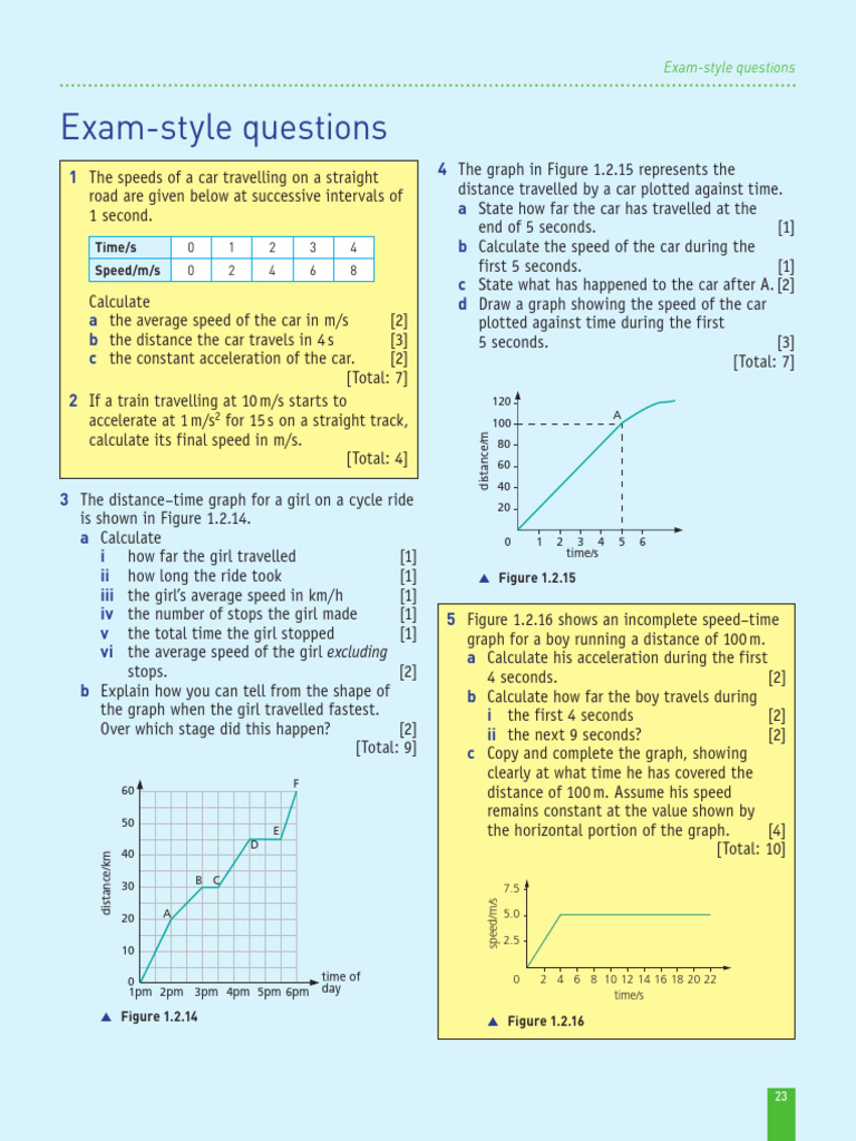 Motion Numericals | PDF
